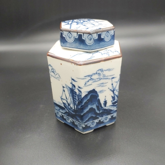 Andrea By Sadek | Accents | Vintage Ceramic Canister Clipper Ship ...